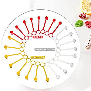 24 Pieces Squeeze Bottle Caps With Twist On Cap Lids Squeeze Bottle Tips Cover Cap Plastic Squeeze Bottles Dust Cap Colorful Ketchup Bottle Caps for Ketchup Olive Oil Bottle, Red, Yellow, Transparent