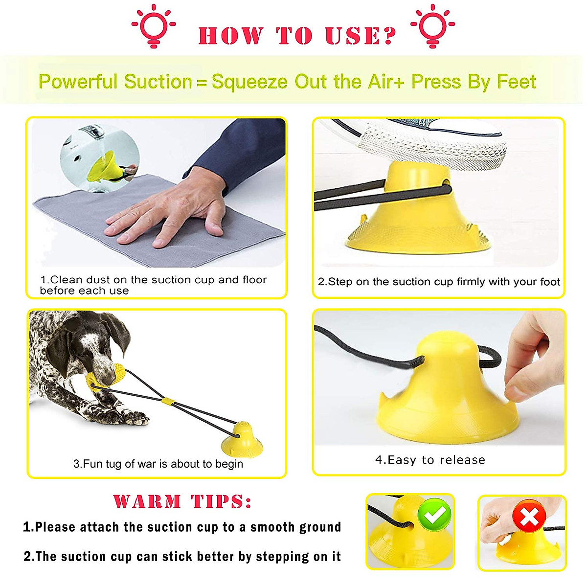 TIMO BUBBLE Nature TPR Rubber Puppy Suction Cup Rope for Teething, Durable Nearly Indestructible Aggressive Chewer Toys for Small Medium Large Breed, Mental Stimulation Keep Dog Busy