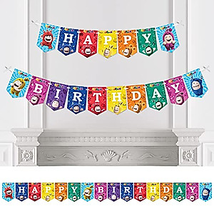 Oddbods - Kids Birthday Party Bunting Banner - Party Decorations - Happy Birthday