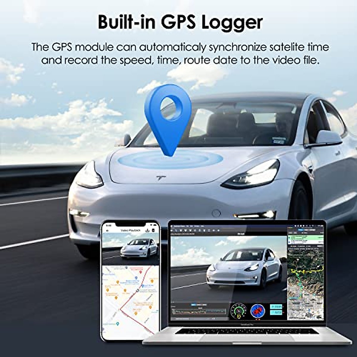 VIOFO A119 Mini Dash Cam 2K 60fps, 5GHz WiFi Dash Camera for Cars, Built-in GPS, HDR Super Night Sensibility, 140° View Angle, Buffered Parking Modes, Emergency Record, Voice Notification