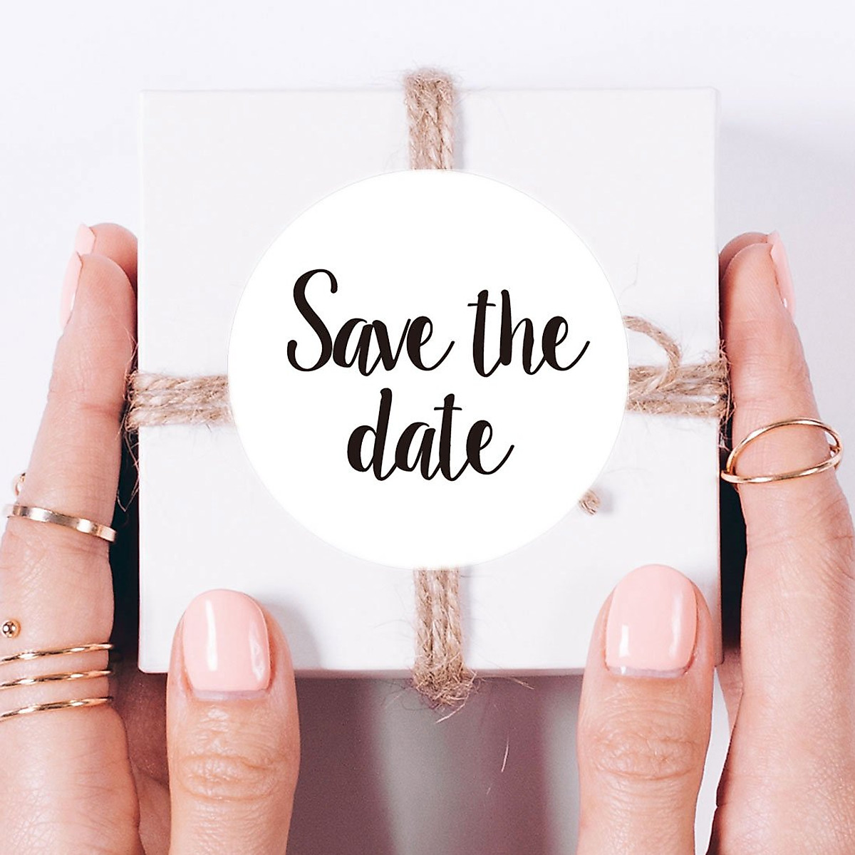 40-Pack, 2inch White Save The Date Stickers, Save The Date Labels, Envelope Seals