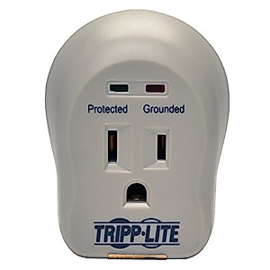 Tripp Lite 1 Outlet Portable Surge Protector Power Strip, Direct Plug In, $5,000 Insurance (SPIKECUBE)