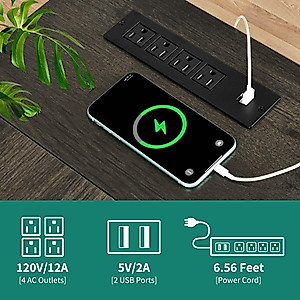 YITAHOME L Shaped Desk with Storage Shelves, 55" Computer Desk with Power Outlets & LED Lights, Corner Desk for Home Office Small Space, Grey