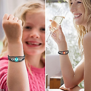 UTIEHD Genshin Impact Bracelet 7 Pack, Animne Element Luminous Bracelets Glow in Dark, God's Eye Time Gem Bracelet of Fire, Ice, Wind, Grass, Rock, Thunder, Water