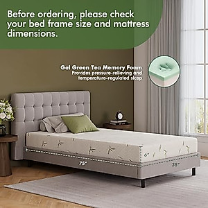 Emerspring 6 Inch Gel Memory Foam Mattress Medium-Firm Mattress, Premium Pressure, Mattress in a Box, CertiPUR-US Certified, Twin