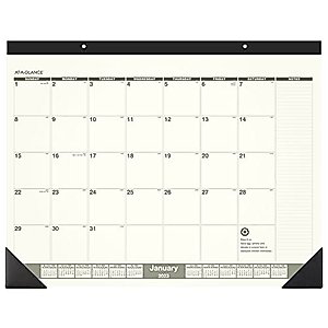 AT-A-GLANCE 2023 RY Recycled Monthly Desk Pad, Large, 22" x 17"