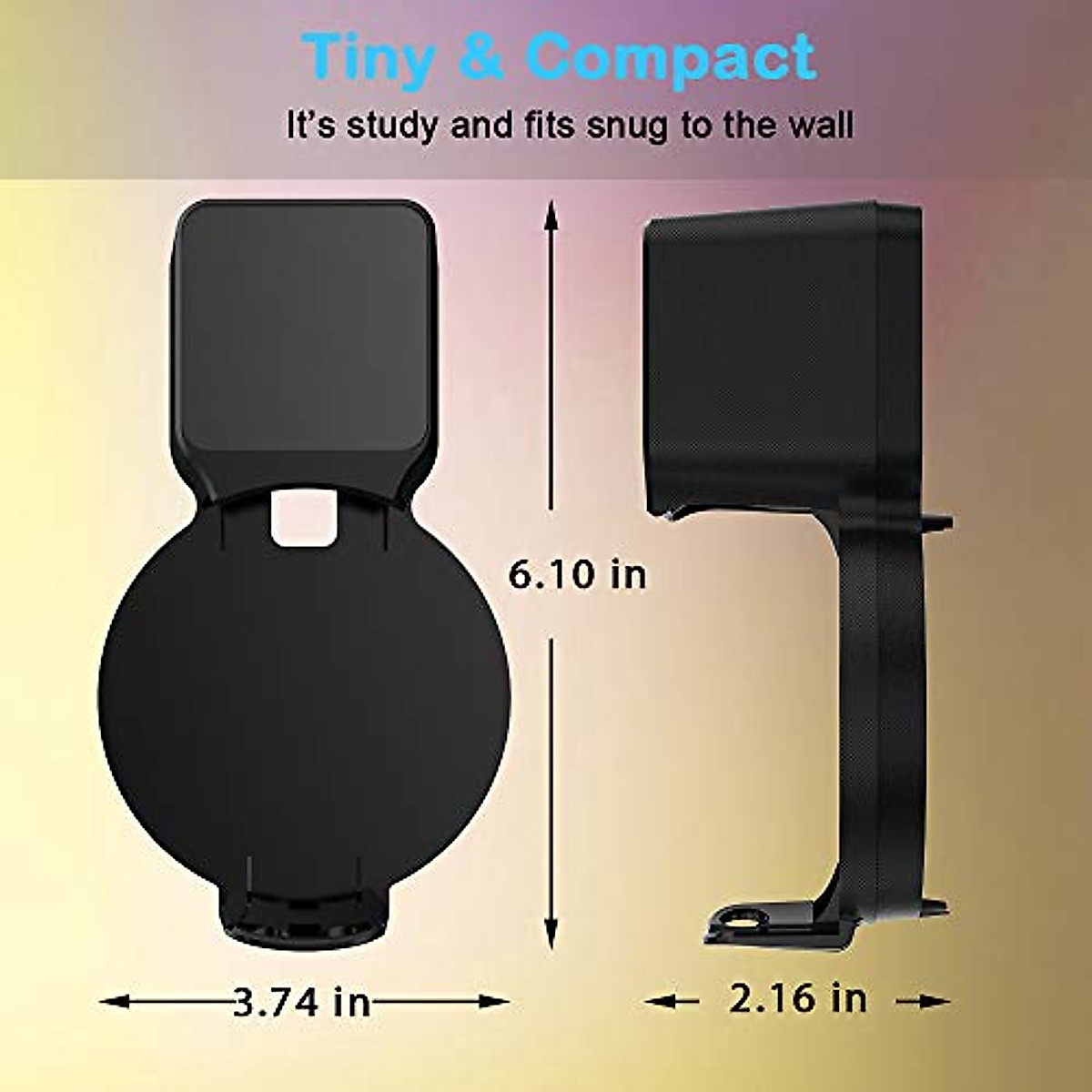 Maxonar Alexa Wall Mount Holder, Outlet Wall Mount Stand for Dot 3rd Generation, Clever Smart Speakers Accessories with Built-in Cable Management Hide Messy Wires