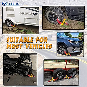 Wheel Lock Universal Heavy Duty Security Trailer Wheel Locks Tire Anti Theft for Most Cars Motorcycle SUV Golf Boat