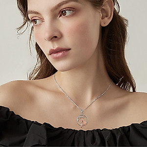 YAFEINI Red Panda Gifts Sterling Silver Red Panda Pendant Necklace Cute Red Panda Jewelry for Women Gifts