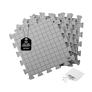 Mr. Pen- Interlocking Blocking Mats, 12”x12”, 4 Pack, Blocking Mats for Knitting & Crochet Projects with 50 T-Pins, Knitting Blocking Mats and Pins, Crochet Blocking Board for Crocheting