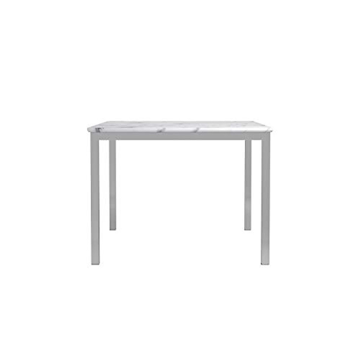 Coaster Furniture Athena Rectangle Marble Top Dining Table Carrara Mable and Chrome 110101