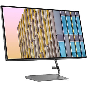 Lenovo Q27h-10 27-Inch Monitor, QHD (2560 x 1440), IPS, LED Backlit, 16:9, AMD FreeSync, USB-C, 4-Side Borderless, 75Hz, 4ms Response Time, 99% sRGB, Tilt, HDMI, DP 1.2, Low Blue Light, 66A7GCC2US