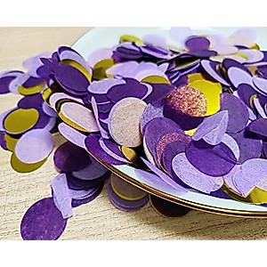 Purple Gold Confetti/Purple Gold Table Decorations/Purple Gold Party Decorations, Purple Gold Baby Shower/Purple Gold Birthday Decorations/NYU Graduation Party Decorations Purple 2023
