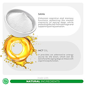 Same for Dogs - 90 Soft Chews - S-Adenosyl-L-Methionine - with MCT Oil for Better Absorption - Promotes Brain Health, Liver Support, and Cognitive Function