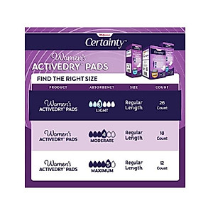 Walgreens Certainty Women's ActiveDry Pads, Light 26.0ea