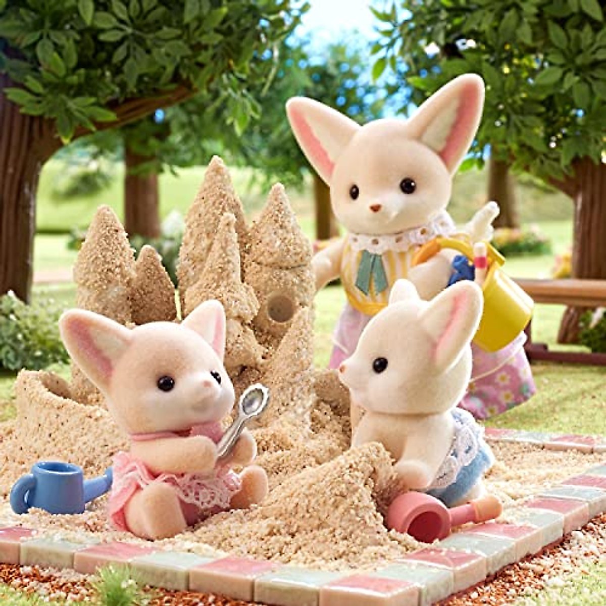 Calico Critters Fennec Fox Twins, Set of 2 Collectible Doll Figures