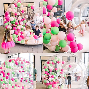 Inflatable Bubble House, Reihipun Bubble Tent for Kids Party Balloons Clear Inflatable 16.4FT Dome 6FT Tunnel for Home Party, Malls, Parks Event Exhibition