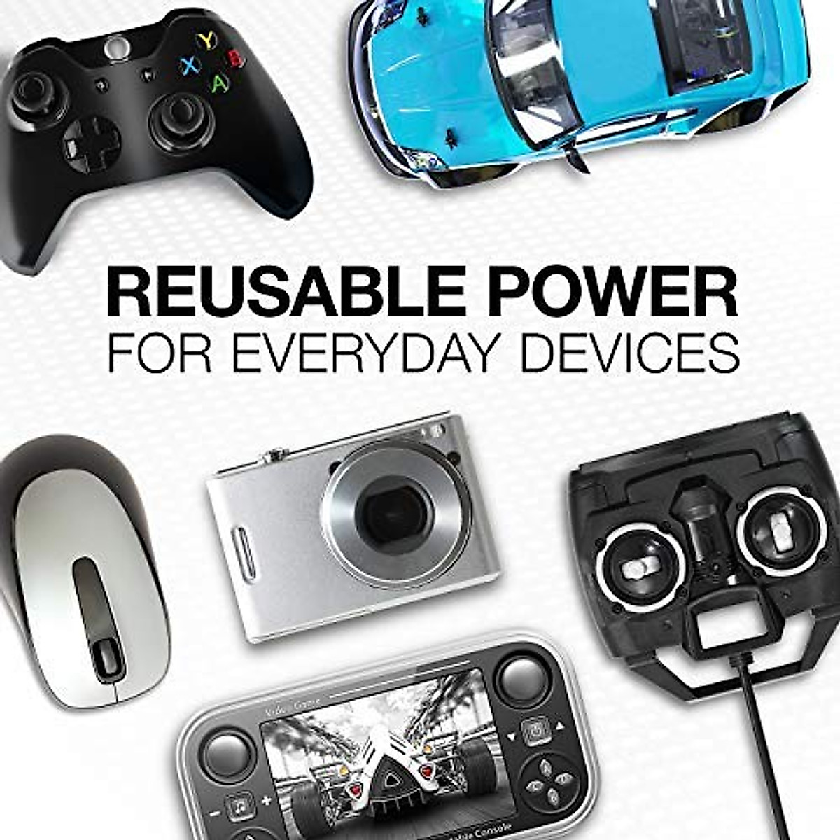 Rechargeable AA Batteries, NiMH, 2000 mAh, Pre-Charged, 8 Count (Recharge Universal)