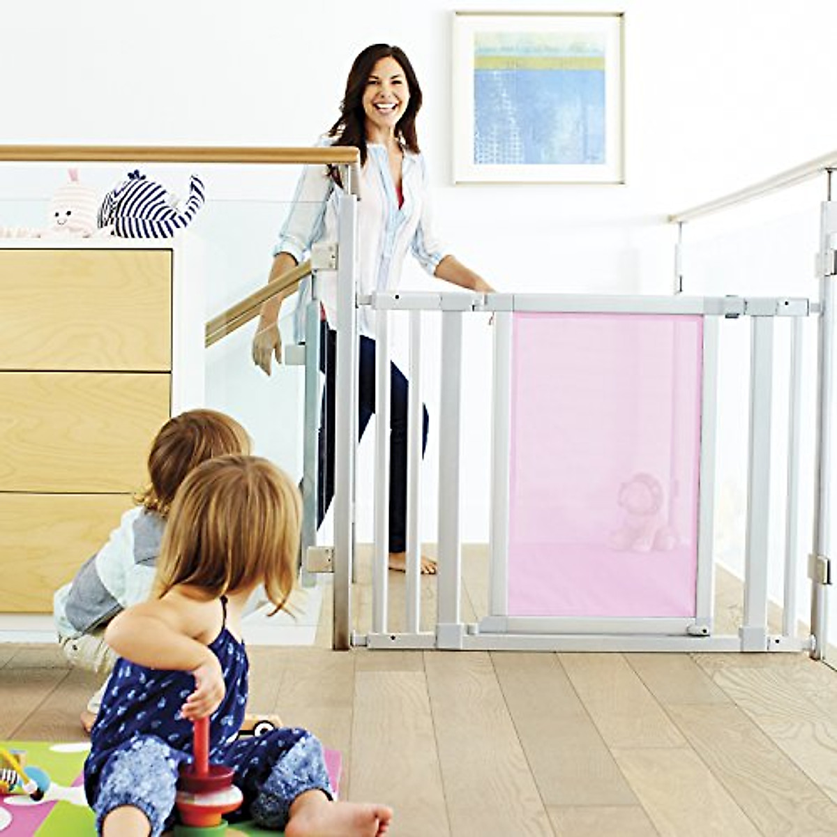 Munchkin Vibe Mesh and Steel Baby Gate, Cherry, Model MKSA0511-011