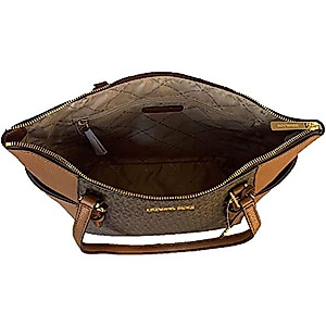 Michael Kors Charlotte Signature Large Top Zip Tote - Brown