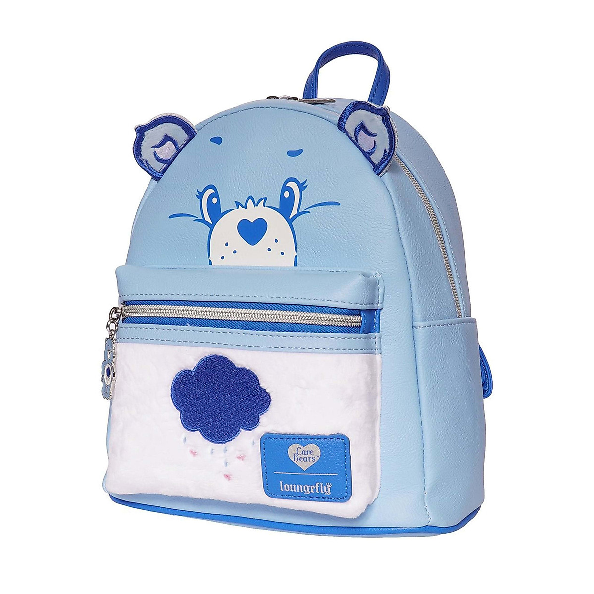 Care Bears Grumpy Bear Flocked Mini-Backpack - Entertainment Earth Exclusive