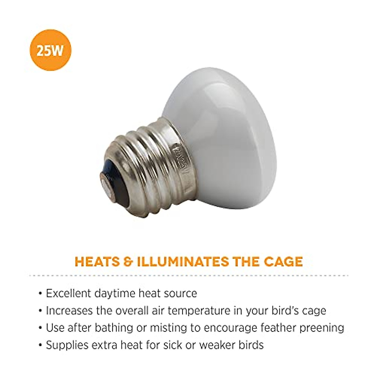 Hari Vision Daylight Basking Light Bulb, Pet Bird Cage Lighting Accessory