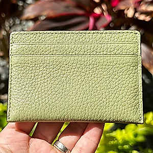 Michael Kors Reed Large Card Holder Wallet MK Signature Logo Leather (Light Sage)