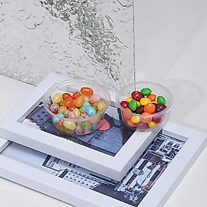 Packer Mate [150 Sets - 2 oz] Portion Cups With Lids, Jello Shot Cups With Lids, Small Plastic Containers With Lids, Plastic Sauce Cups With Lids, Disposable Condiment Cups With Lids, Souffle Cups