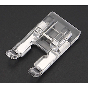 DREAMSTITCH 5mm Clear Open Toe Satin Stitch Presser Foot for All Low Shank Snap-On Singer, Brother, Babylock,Euro-Pro,Janome,Kenmore,White,Juki,New Home,Simplicity,Elna Sewing Machine