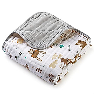 Baby Blanket - Cotton Crib Blankets for Toddlers, Soft Newborn Swaddle Receiving Blankets for Unisex Girls/Boys, Large Breathable Quilt, Nursing Cover and Kids Bed Blankets