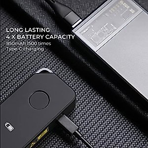Laser Measure Pro with Bluetooth, 5 Modes, Virtual Ruler, Real-time Measuring, USB-C Rechargeable, Vibration Response, 850 mAh, LED Color Screen, Unlimited Storage, 164 ft, ±1/16" & 1/8"