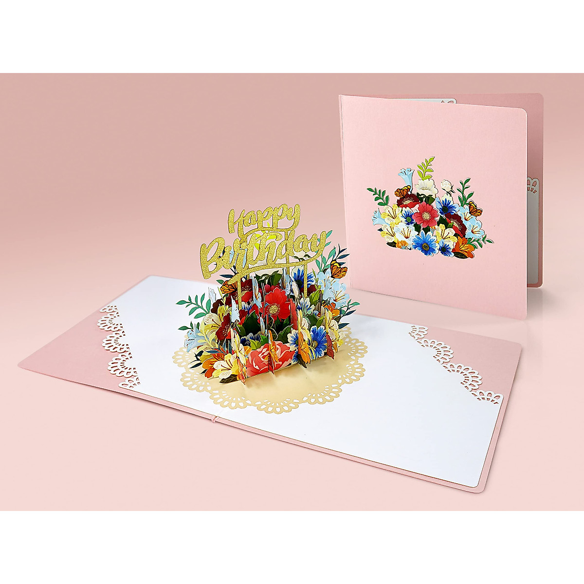 CUTPOPUP Birthday Card Pop Up, Mother's Day, 3D Greeting, Thank You Card (Flowers Birthday)