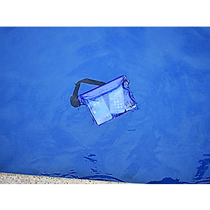 MELOP Waterproof Pouch Bag with Adjustable Shackle Strap Protect Phone and Items Dry and Clean from Water Submersion When Rainning Boating Swimming Kayaking Fishing Water Parks - Blue