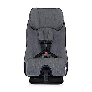 Clek Fllo Convertible Car Seat - Compact Design for 3-Across Seating, Extended Rear-Facing with Anti-Rebound Bar (Thunder)