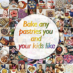 Shacoryze Kids Cooking and Baking Set 40 Pcs with Gift Box, Real Kitchen Utensils Kit for Children Toddlers Teens, Gift for Girls&Boys, Nonstick Rolling Pin Silicone Pastry Mat Cupcake Molds