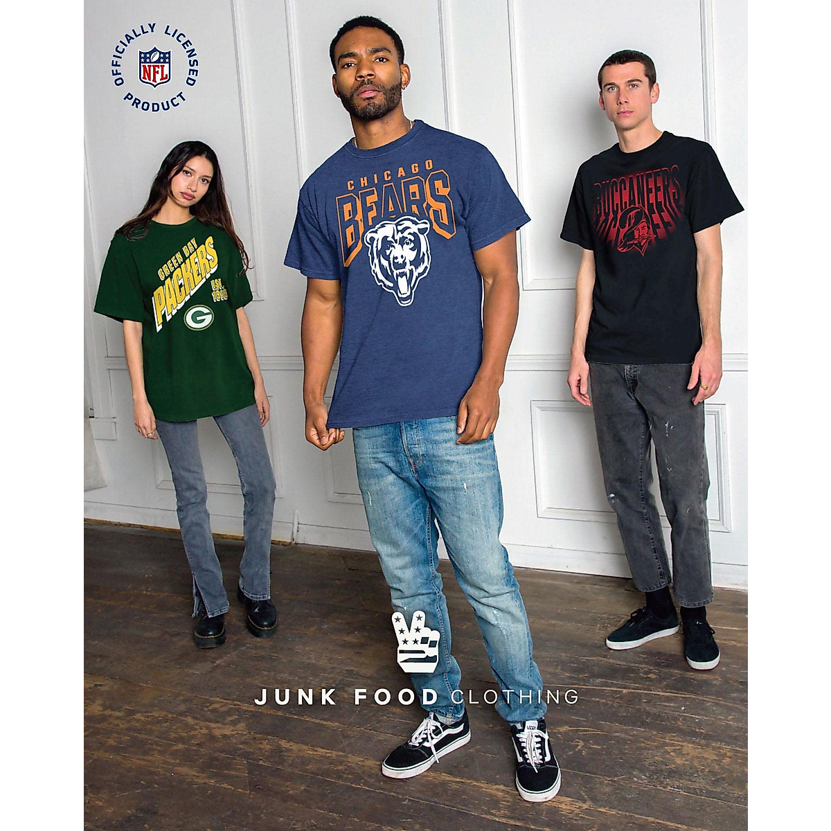 Junk Food Clothing x NFL - Green Bay Packers - Team Spotlight - Unisex Adult Pullover Fleece Hoodie for Men and Women - Size 3X-Large , Black