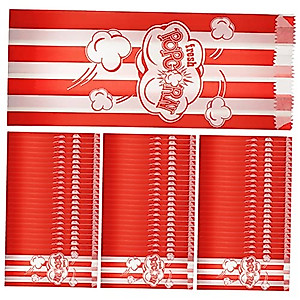 OHPHCALL 100pcs Popcorn Popcorn Packaging Bag Plastic Packaging Bags Mini Accessories Plastic Food Containers Portable Popcorn Container Paper Treats Bag Popcorn Containers Popcorn Supply