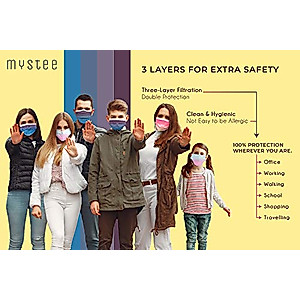 Mystee-2 15pcs Coloring Disposable 3-Ply Safety & comfortable Fashion Face Mask (Rose Gold)