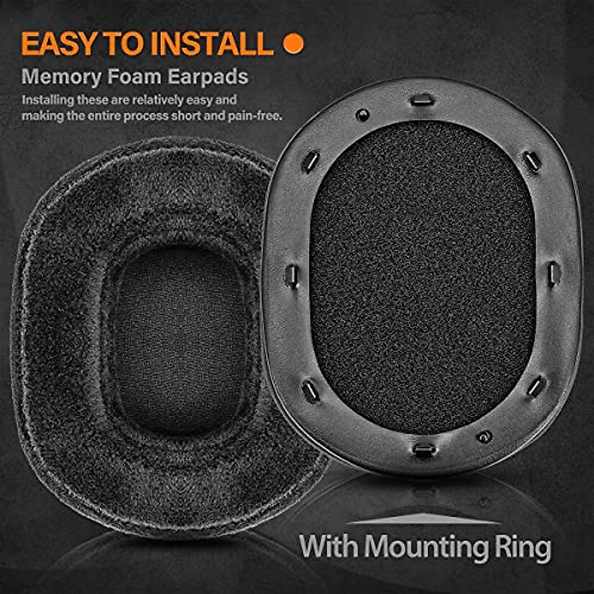 TRANSTEK Ear Pads Compatible with V2 / V2 Pro Gaming Headset I Memory Foam Replacement Ear Cushions (Velour)