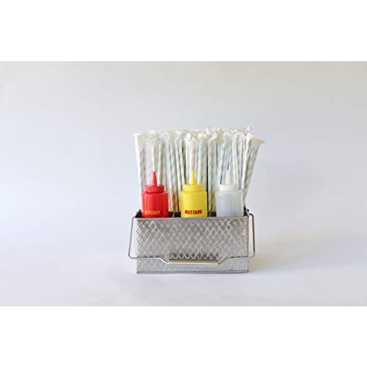 TableCraft 10040 S/S Lattice 4-Compartment Flatware Caddy
