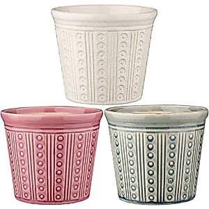 Ceramic Planters for Indoor Plants 4.7 inches Set of 3 Glazed Plant Pots Boho Flower Pots for Succulent Snake Plant Herb Orchid Houseplant Garden Home Office