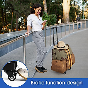 KEDSUM 90&150° Folding Hand Truck, 500lbs Heavy Duty Dolly Cart, Portable Luggage Cart with 6 Solid Construction Wheels, Collapsible Foldable Hand Cart for Shopping, Travel, Moving and Office Use