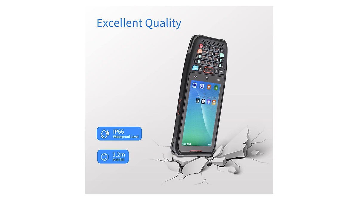HXBER Handheld POS PDA Terminal with Barcode Scanner and Android 10.0