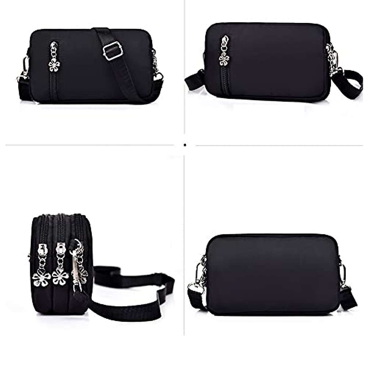 Cell Phone Crossbody Bag Small Wrist Pouch Purse for Google Pixel 6 5 4a 5G 4 XL 3a 3XL, iPhone 13 12 Pro Max, iPhone 11 Pro Max X XR, XS Max, OnePlus 9, 8 8T Nord, BLU G90 G5 G6 (Black)