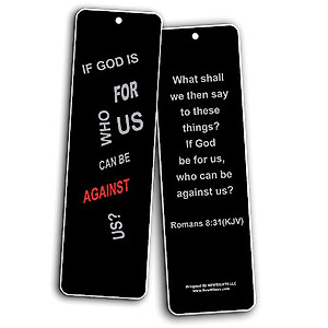 NewEights Christian KJV Bookmarks Cards - Be Strong (60-Pack) - Jeremiah 29:11 Stocking Stuffers Gift with Inspirational, Motivational, Encouraging Scripture Based Messages