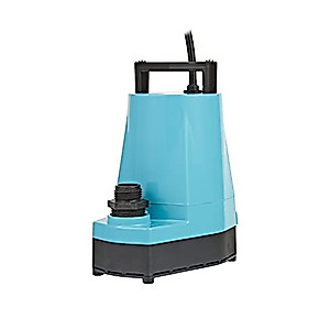 Little Giant 5-MSP 115-Volt 1/6 HP, 1200 GPH Manual Aluminum Utility Pump, 25-Ft. Cord, Blue, 505025