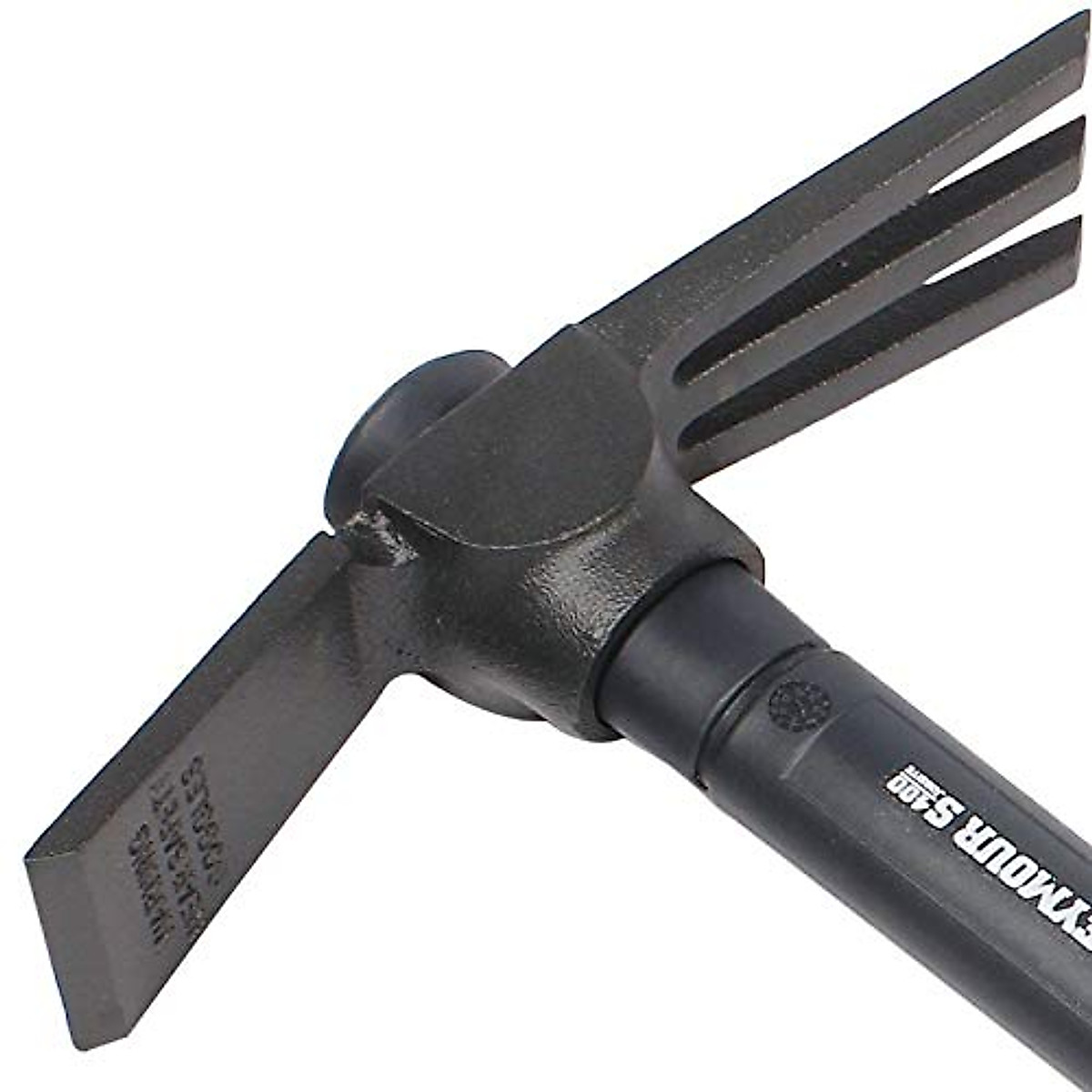 Seymour 85591 1.5 lb Tiller Mattock - Fiberglass with Cushion Grip & Overstrike Protection 16" Handle