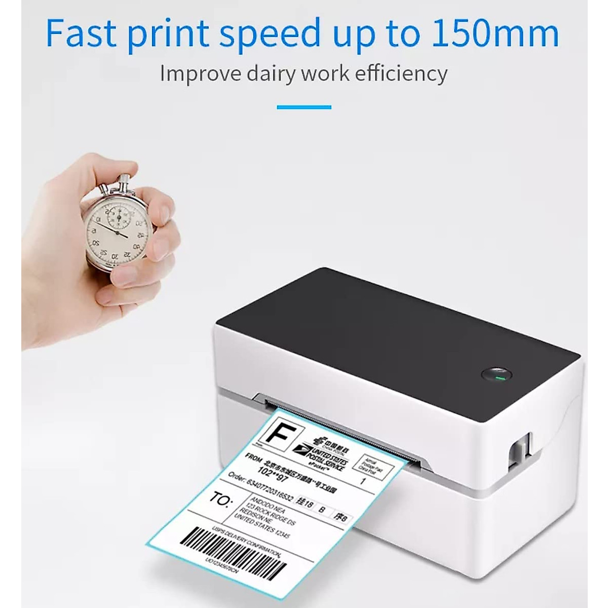 3 Inch 80mm USB Desktop Thermal Barcode Sticker Label Printer