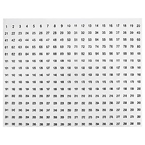 Number Sticker 1 to 300 Ruiwaer 10 Sheets Digital Sticker 1 to 300 Circular Digital Self Adhesive Sticker Storage Finishing Sticker