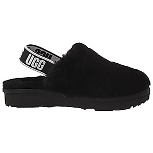 UGG Girls K Fluff Yeah Clog Slipper, Black, 6 Big Kid